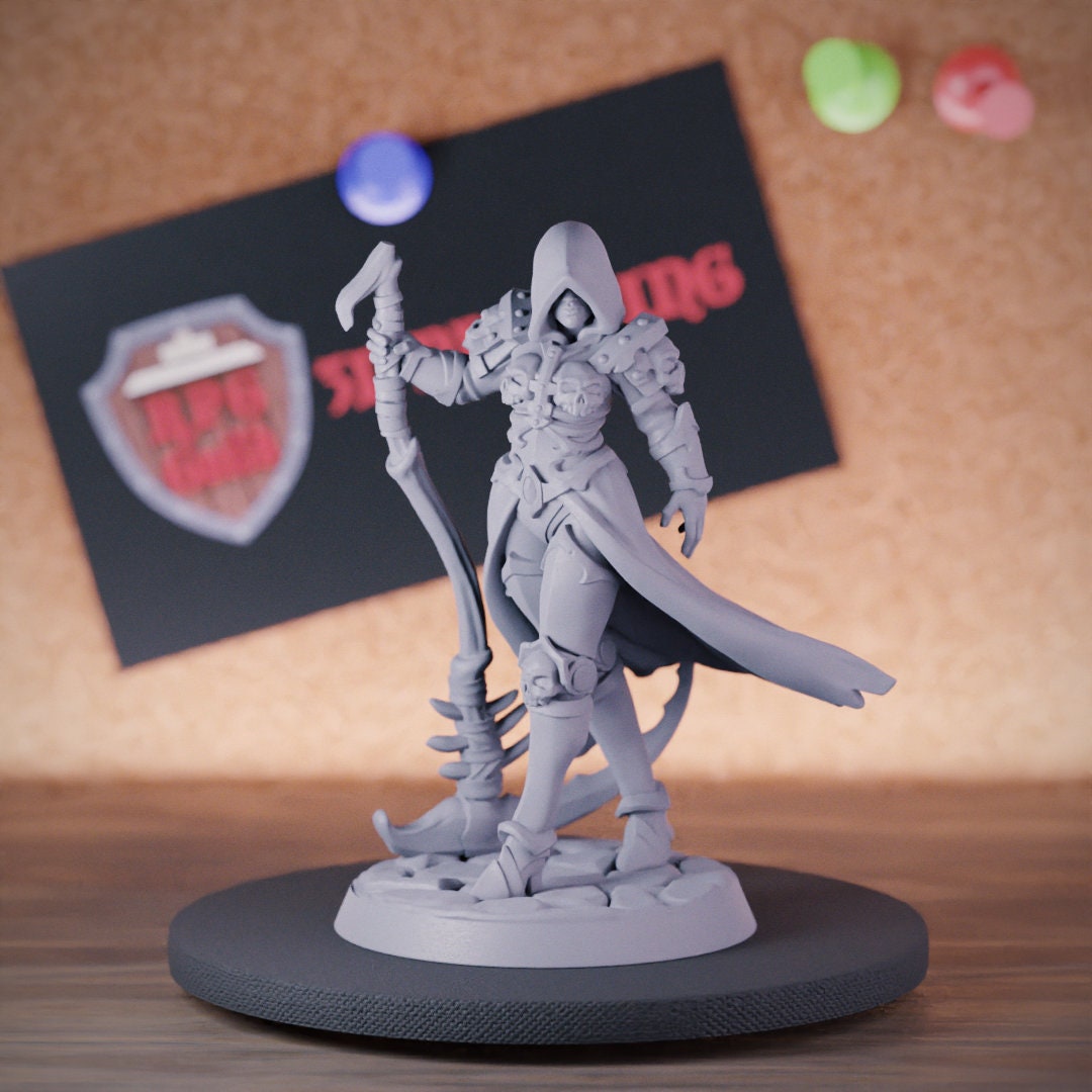 Female Necromancer Wizard Miniature Boss Dungeons and Dragons Mini RPG ...