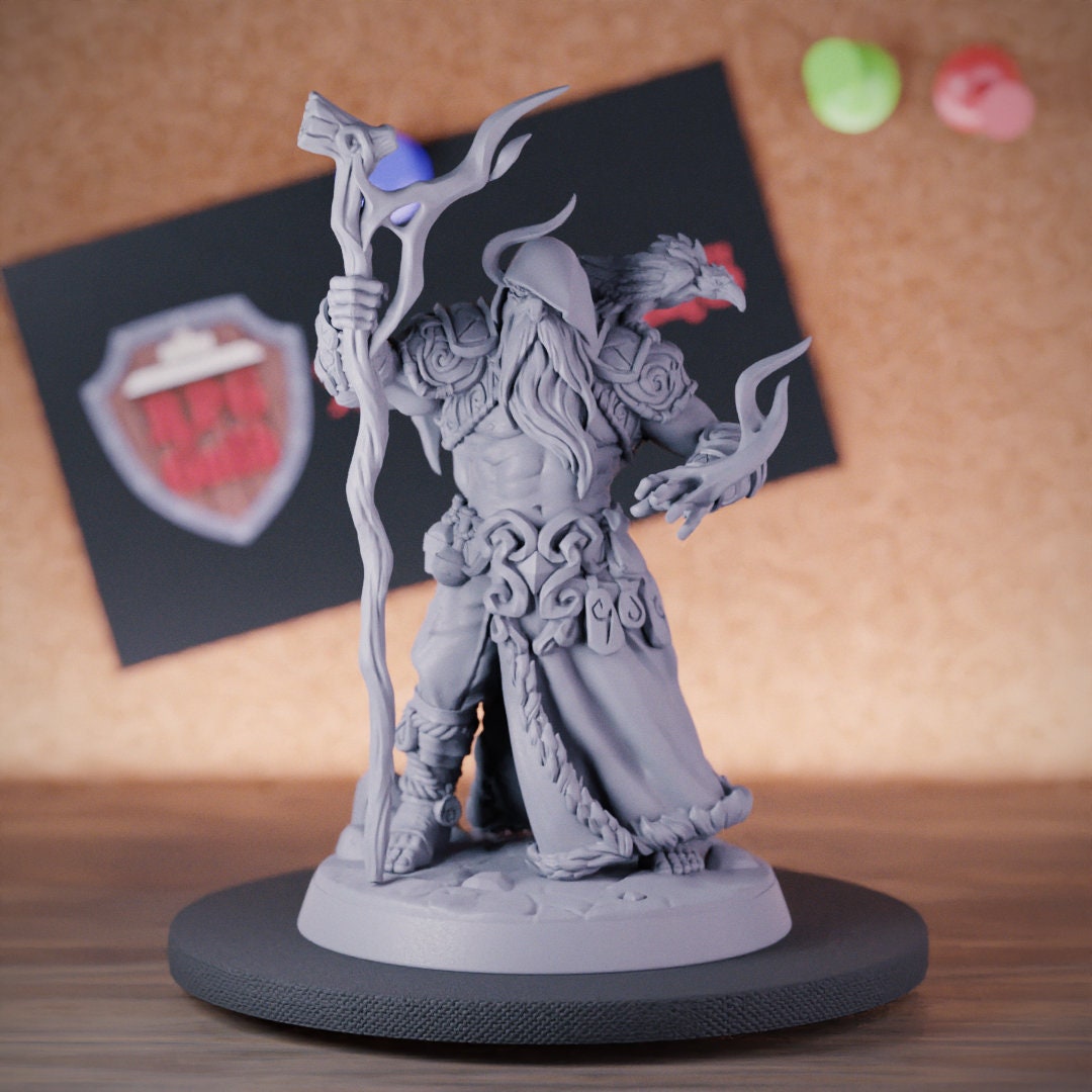 Odin All-father Miniature Druid Wizard Dungeons and Dragons Mini RPG ...