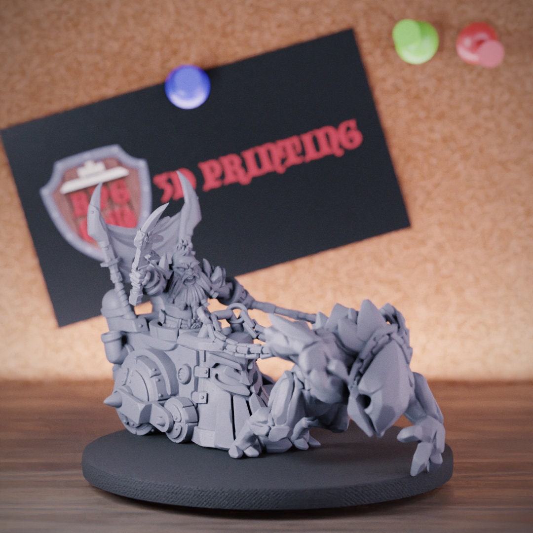 Dwarven Carriage Miniature Wagon Dungeons and Dragons Mini RPG Tabletop ...