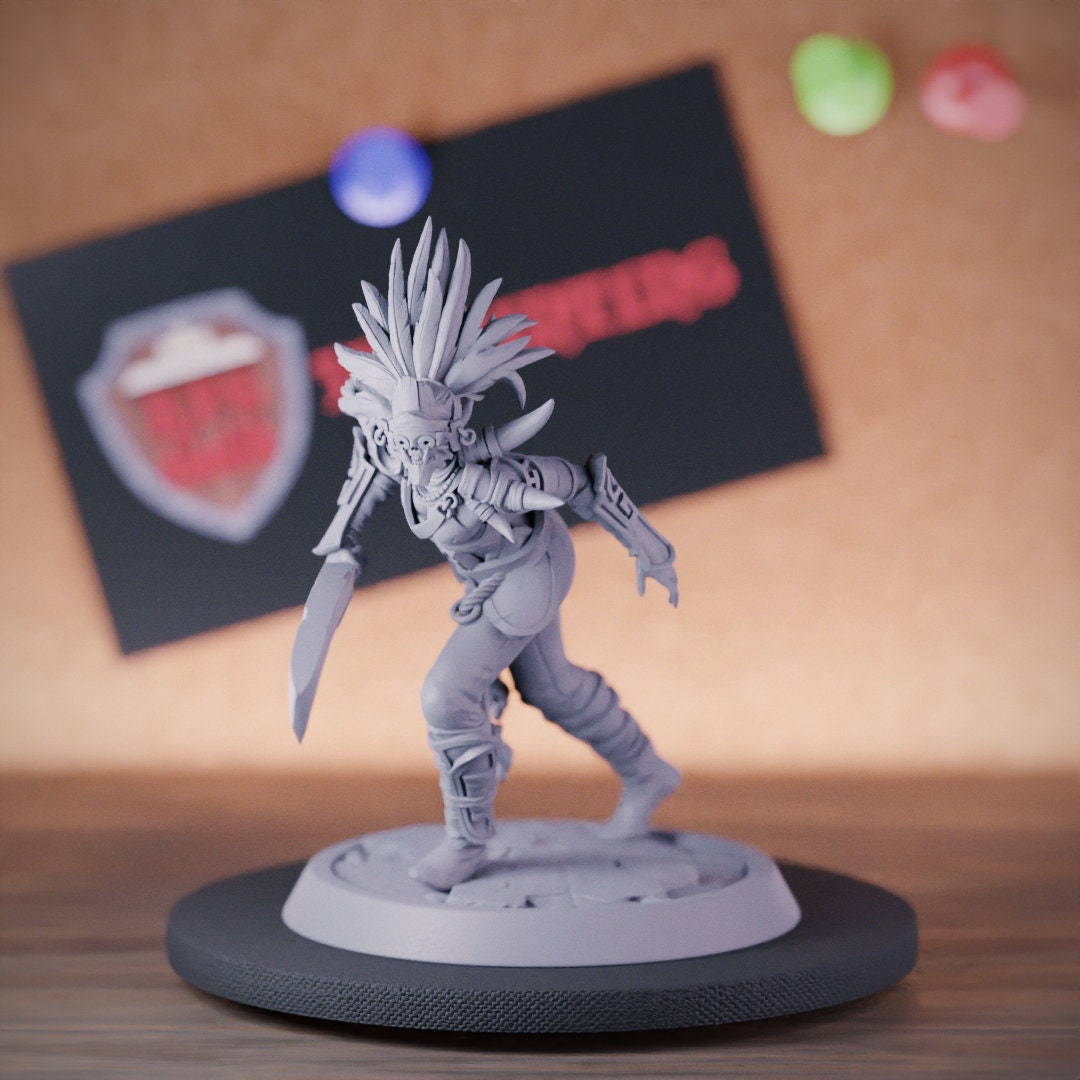 Female Sword Miniature Female Warrior Fighter Mini Dungeons and Dragons ...