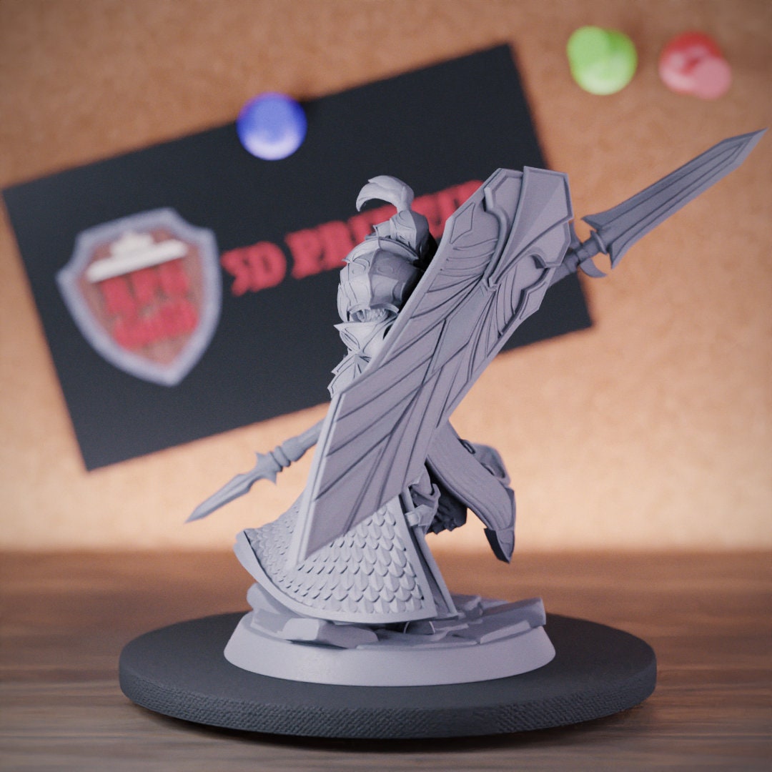 Elf Guardian Miniature Warrior Fighter Mini Dungeons and Dragons Mini ...