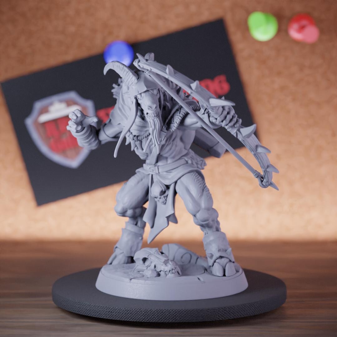 Geitlan Archer Miniature Barbarian Mini Dungeons and Dragons Mini RPG ...