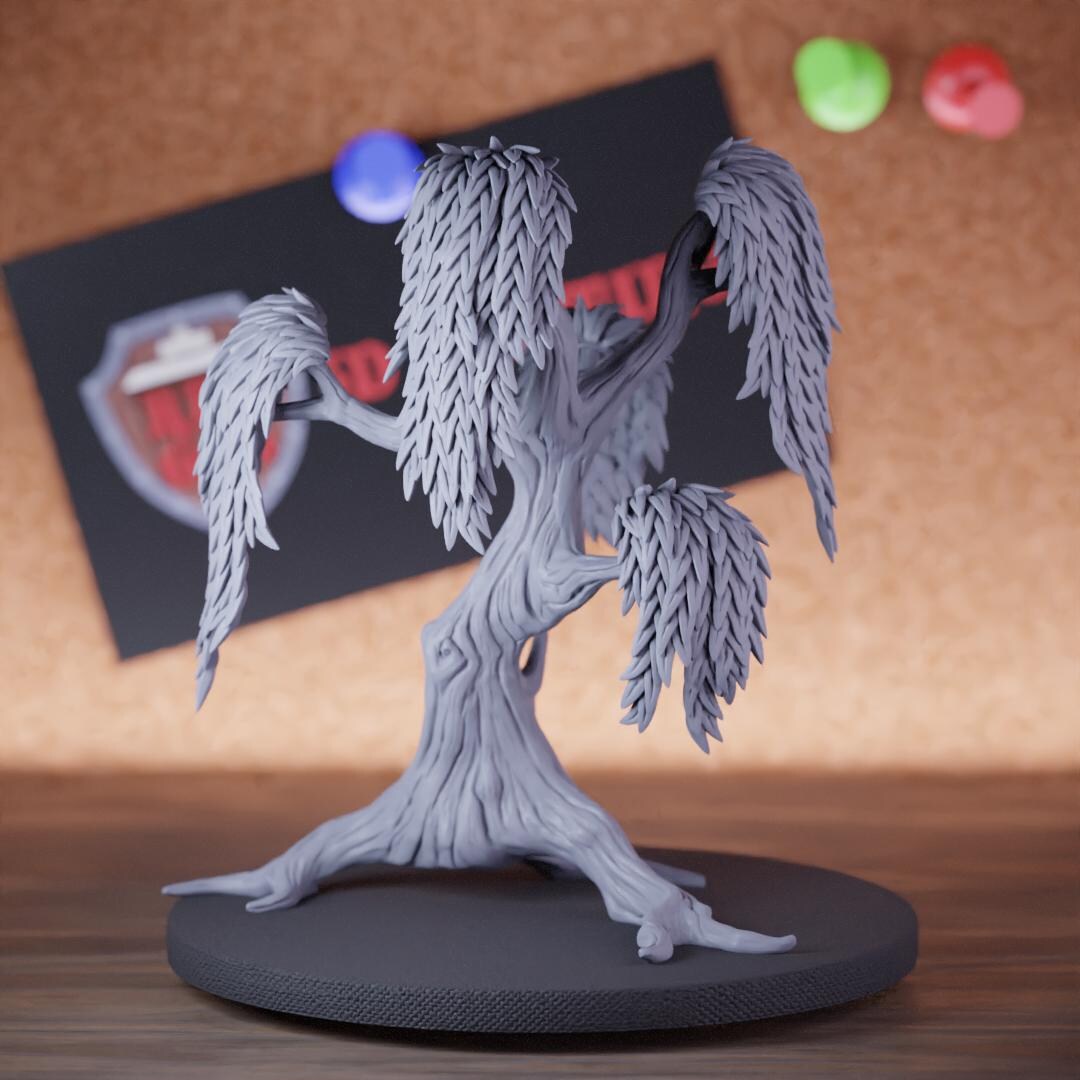 Willow Tree Terrain Miniature Dungeons and Dragons Mini RPG Tabletop ...