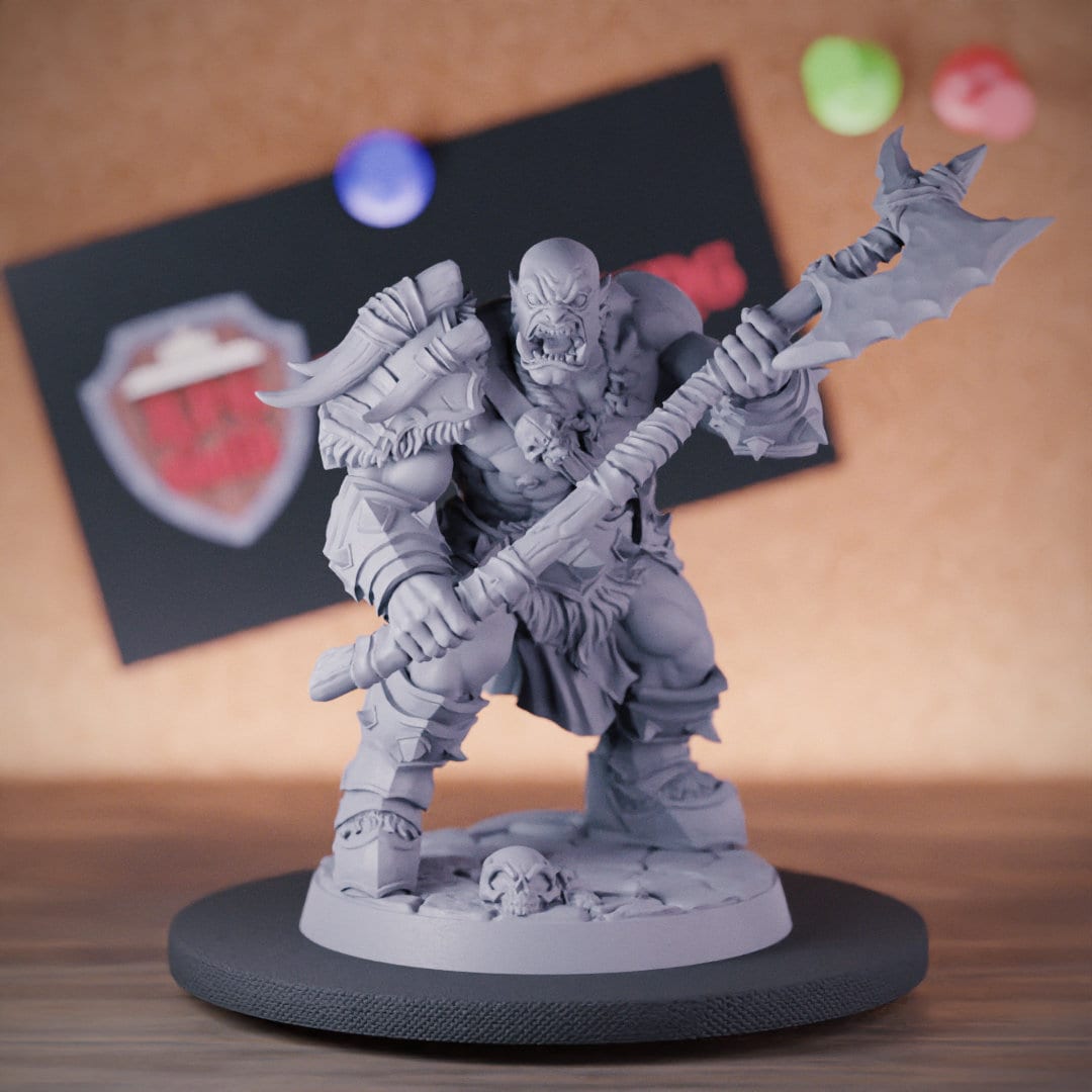 Orc Monster Barbarian Miniature Dungeons and Dragons Mini RPG Tabletop ...