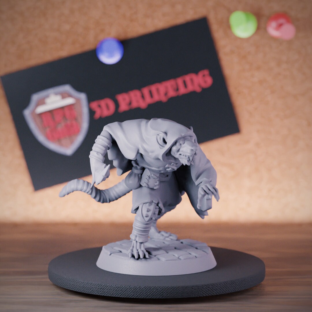 Ratman Thief Miniature Rogue Monster Dnd Dungeons and Dragons Mini RPG ...