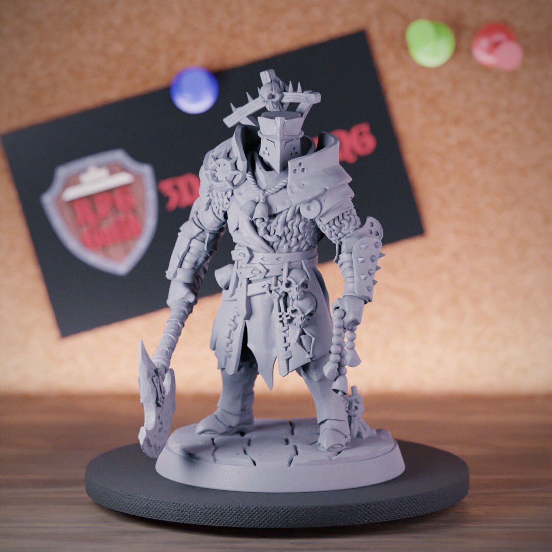 Human Templar Paladin Miniature Cult Warrior Dungeons and Dragons Mini ...
