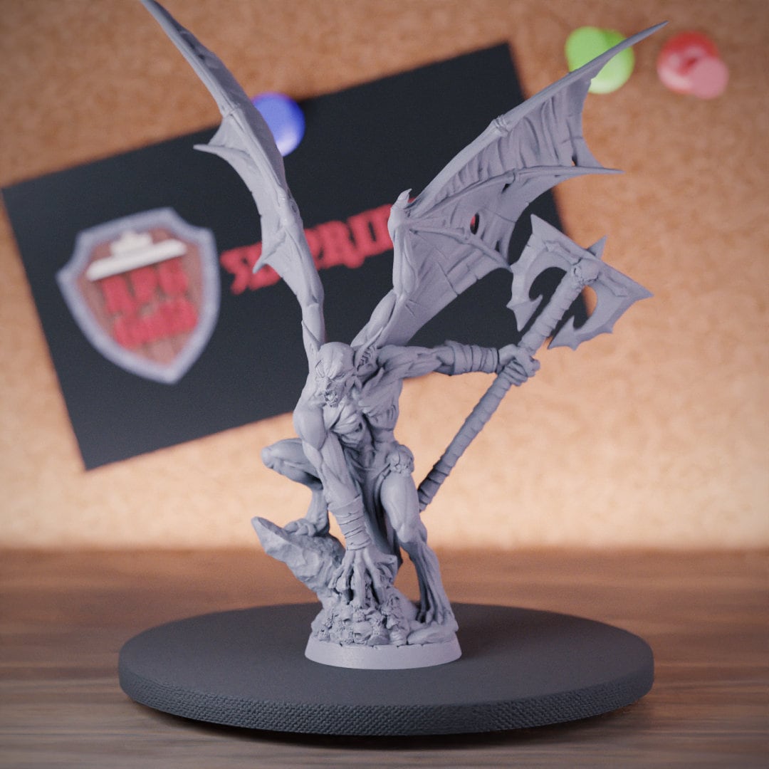 Stone Gargoyle Miniature Curse of Strahd Mini Dungeons and Dragons Mini RPG Tabletop Miniature ...