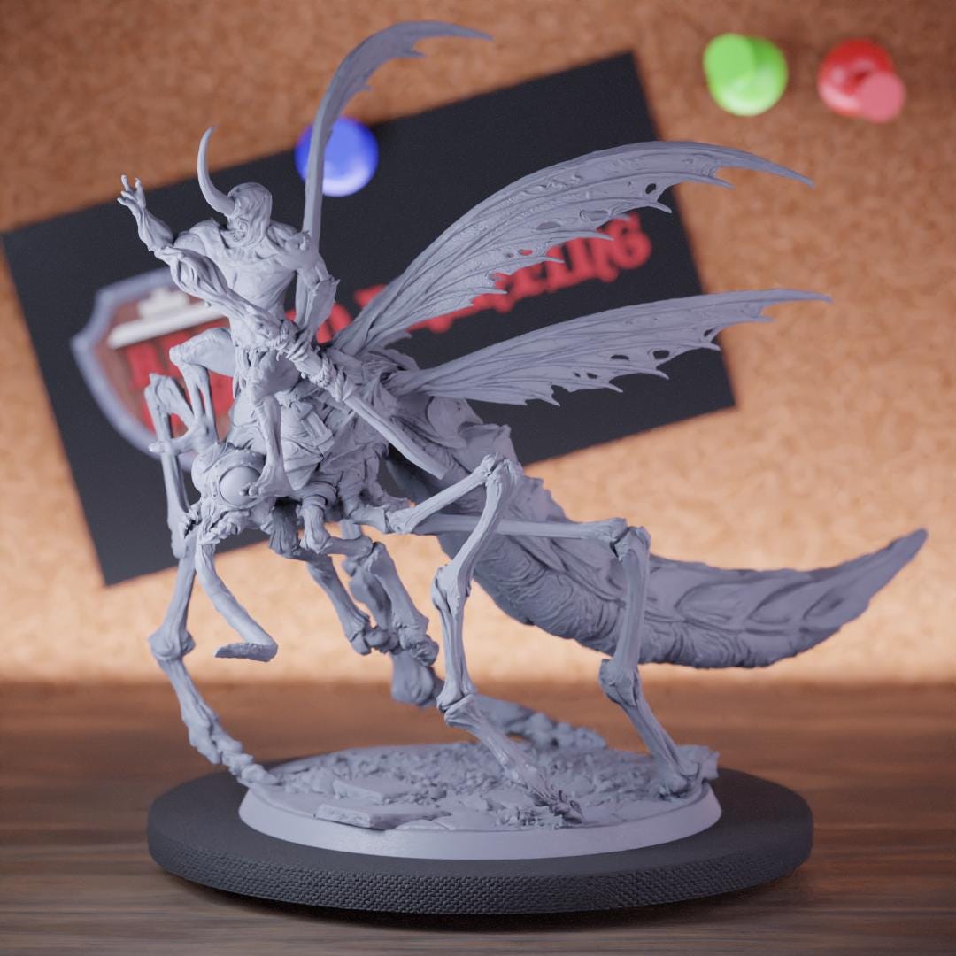 Insect Rider Monster Miniature Boss Mini Dungeons and Dragons Mini RPG ...