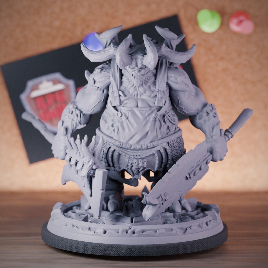 Demon Butcher Boss Miniature Fiend Lord Dungeons and Dragons Mini RPG ...