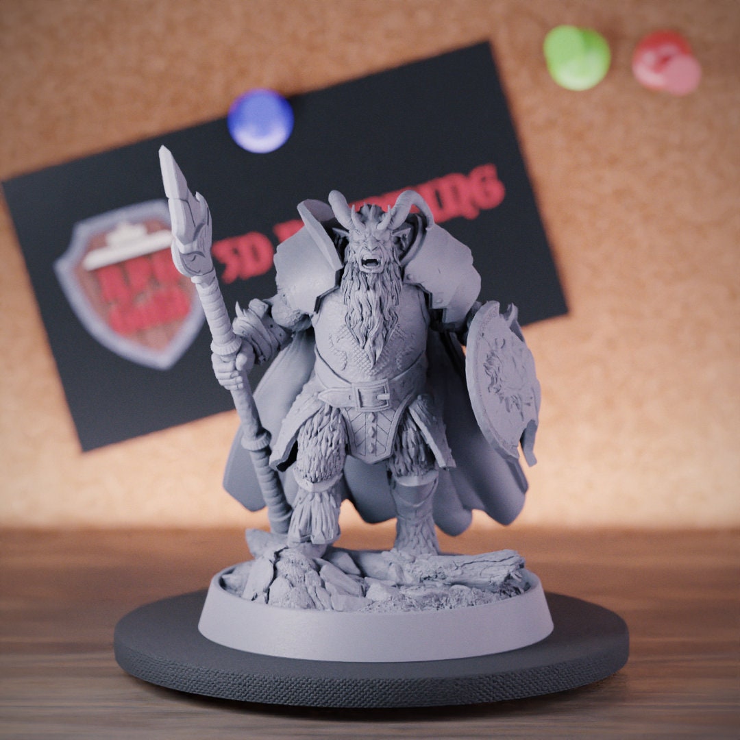 Satyr King Miniature Fey Barbarian Dungeons and Dragons Mini RPG ...