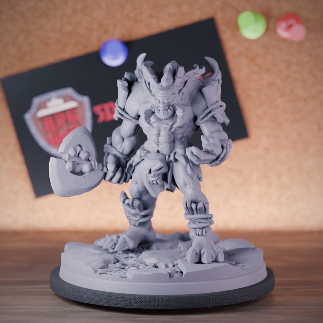Troll Warrior Miniature Monster Dungeons and Dragons Mini RPG Tabletop ...