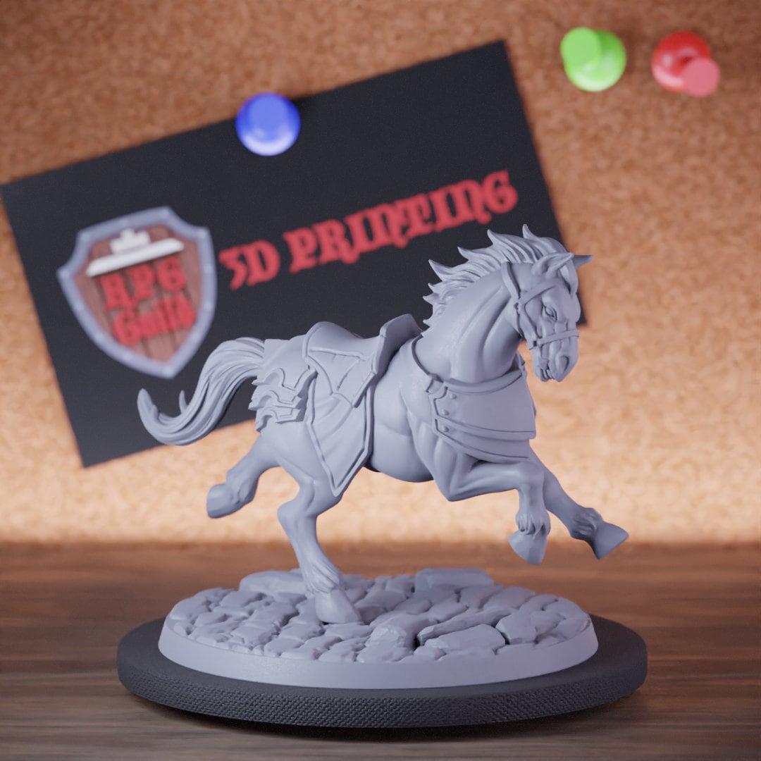 War Horse Miniature Beast Mini Dungeons and Dragons Mini RPG Tabletop ...