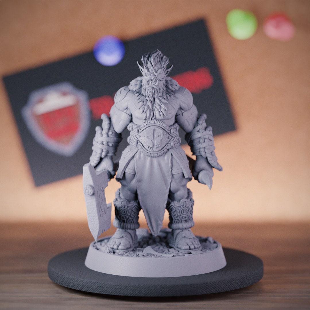 Bugbear Axe Warrior Miniature | 28mm-38mm | Resin 3D Printed D&D ...