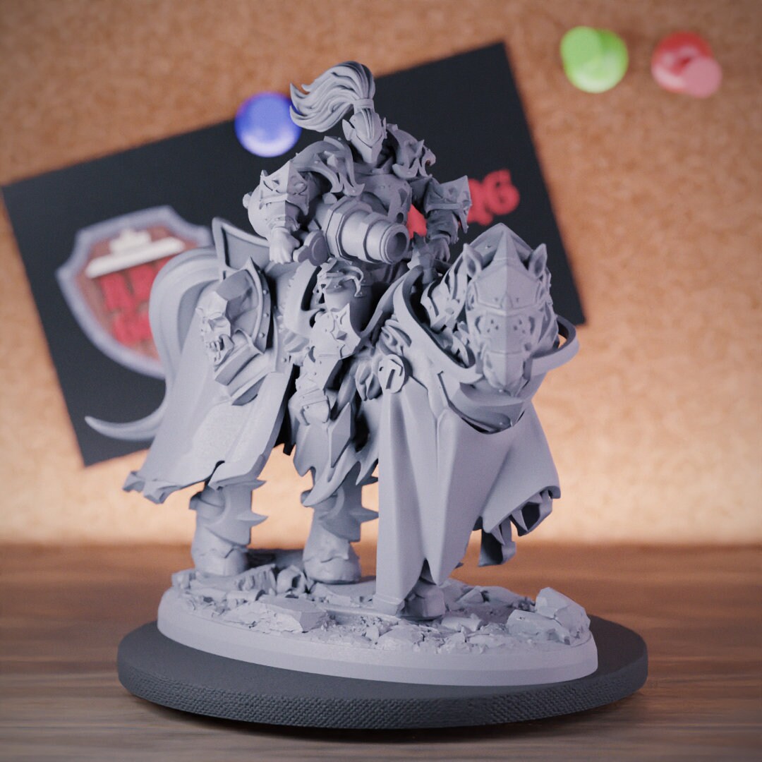 Death Knight Cavalry Miniature Fighter Dungeons and Dragons Mini RPG ...