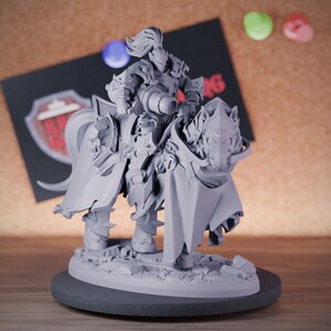 Death Knight Cavalry Miniature Fighter Dungeons and Dragons Mini RPG ...