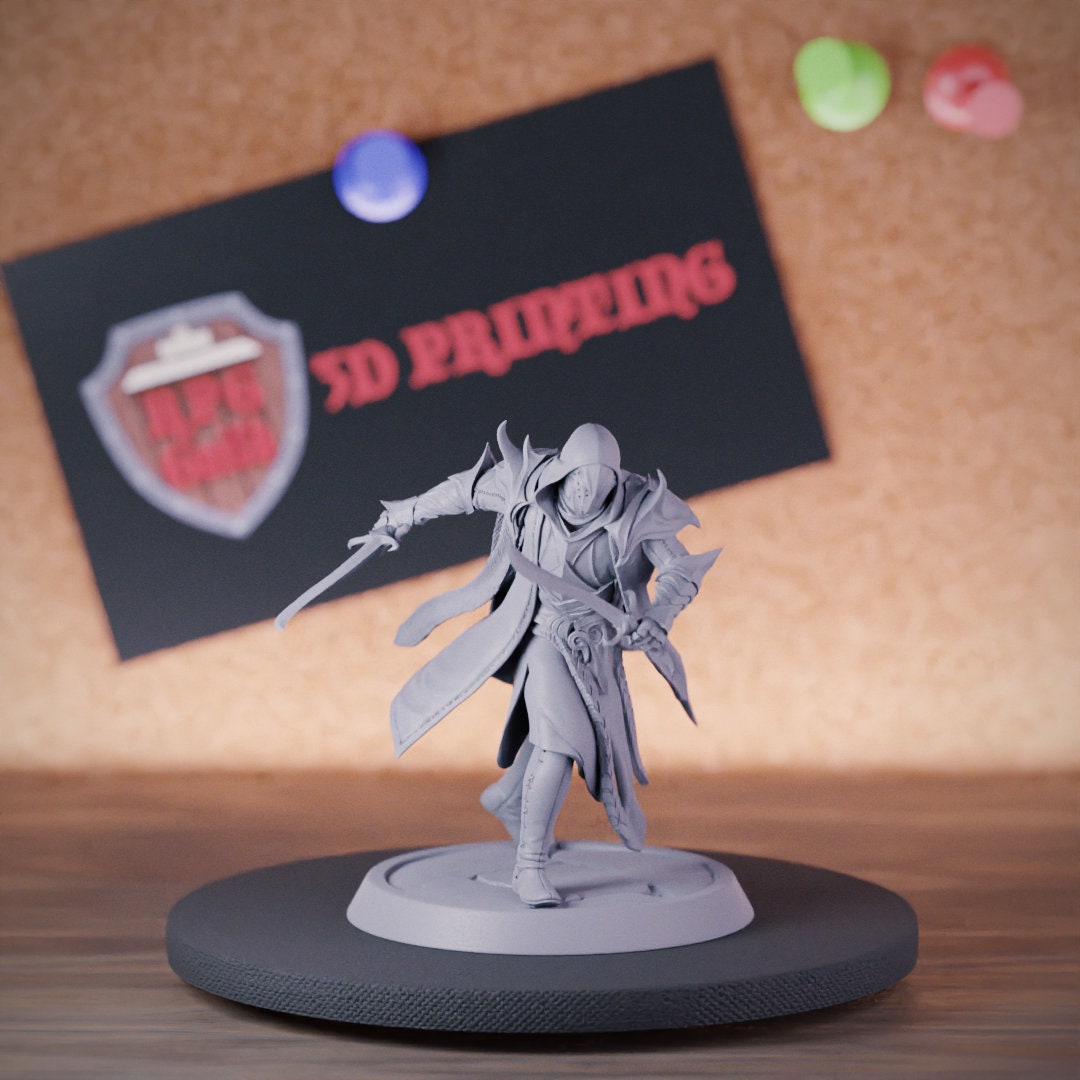Cultist Rogue Miniature Acolite Monster Mini Dungeons and Dragons Mini ...
