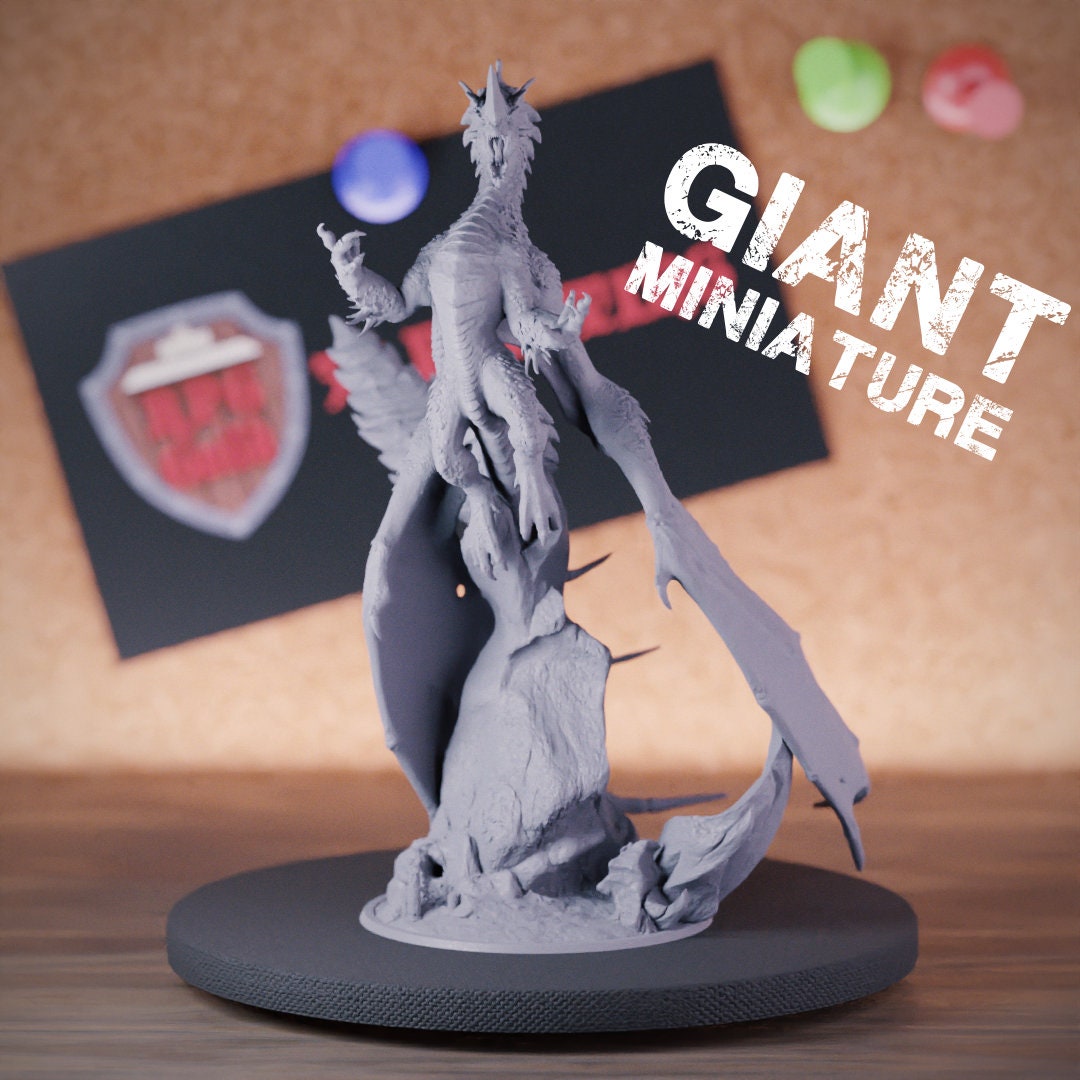 Blue Chromatic Dragon Miniature Monster Boss Mini Dungeons and Dragons ...