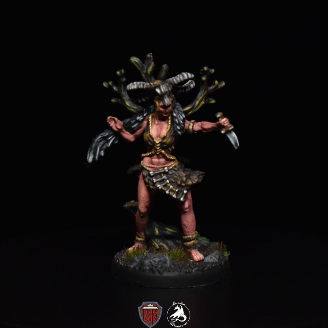 Amazon Druid Tainted Grail Painted Miniature Dungeons and Dragons Dnd RPG Mini Tabletop Great ...