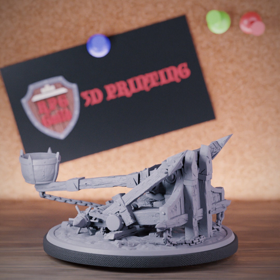 Goblin Catapult Terrain Miniature Diorama Prop Dungeons and Dragons ...