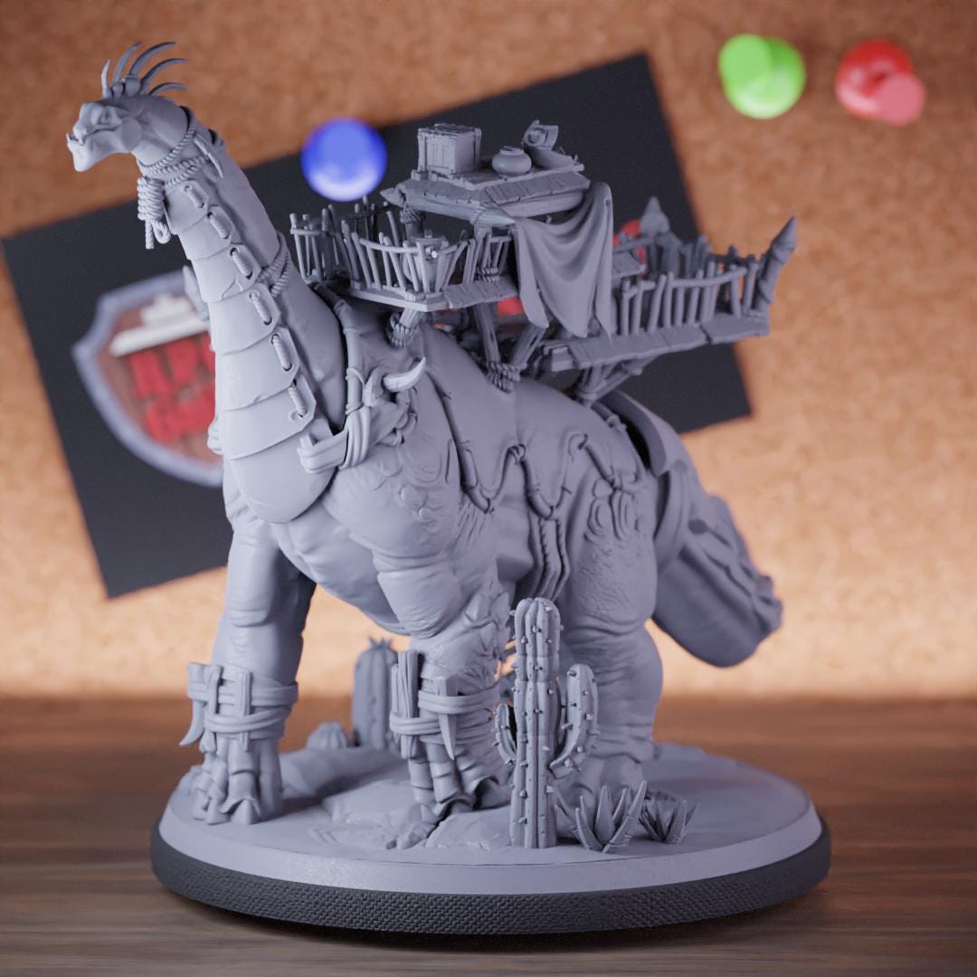 Ancient Brontosaurus Miniature Monster Dungeons and Dragons Mini RPG ...