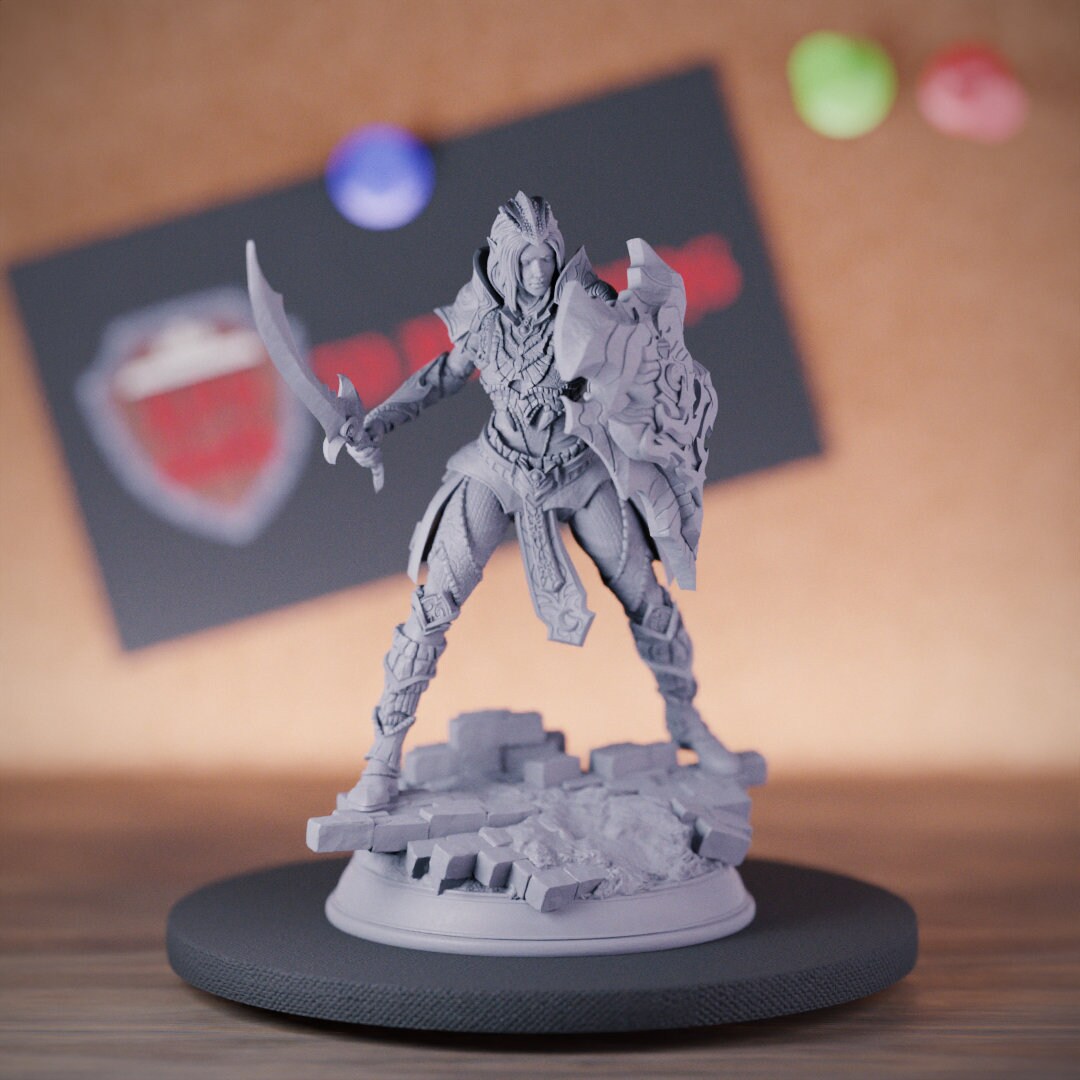 Elf Warrior Miniature Fighter Mini Dungeons and Dragons Mini RPG ...
