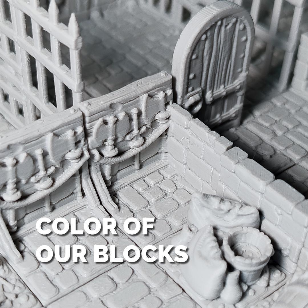 Dnd Town Terrain Trading Point Tiles Dungeon Modular Medieval City ...