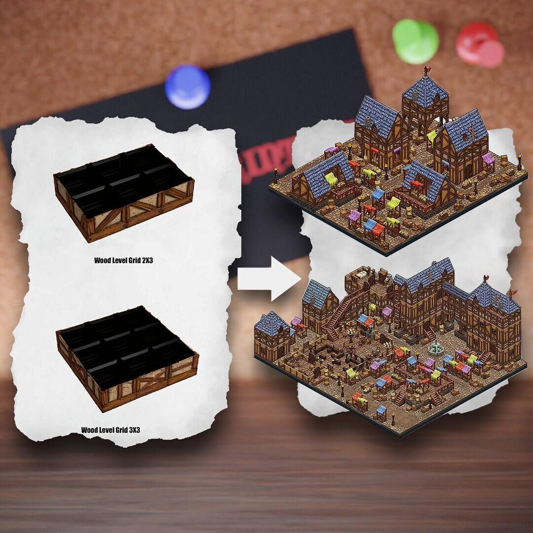 Modular Town Terrain Tiles | Medieval City Blocks | Village Tabletop ...