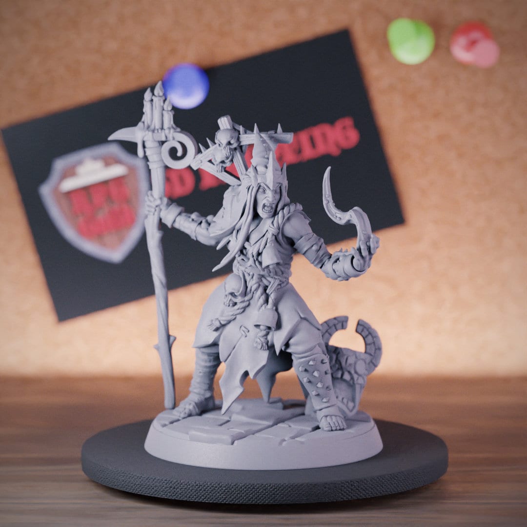 Female Cultist Sorcerer Miniature Monster Dungeons and Dragons - Etsy