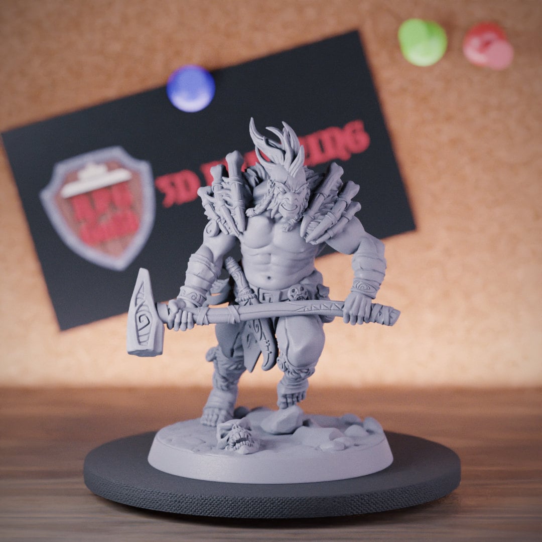 Viking Mauler Miniature Fighter Human Dungeons and Dragons Mini RPG ...