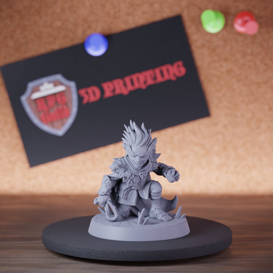 Rogue Halfling Miniature Dnd Assassin Mini Dungeons and Dragons Mini ...