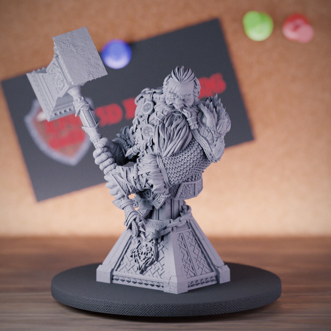 Dwarf Warrior Fighter Bust for Painting and Collecting | Dmstash ...
