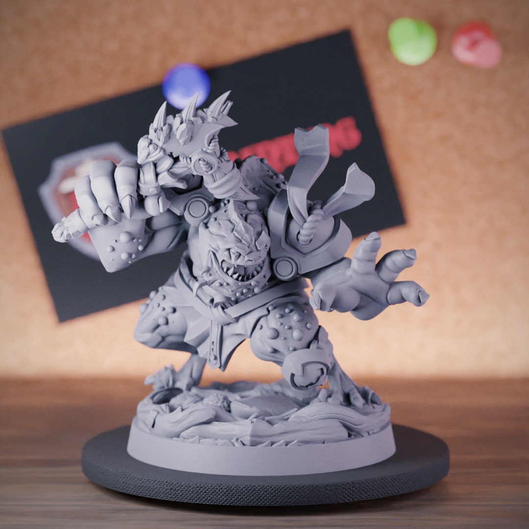 Frogfolk Brute Miniature Grung Dungeons and Dragons Mini RPG de table ...