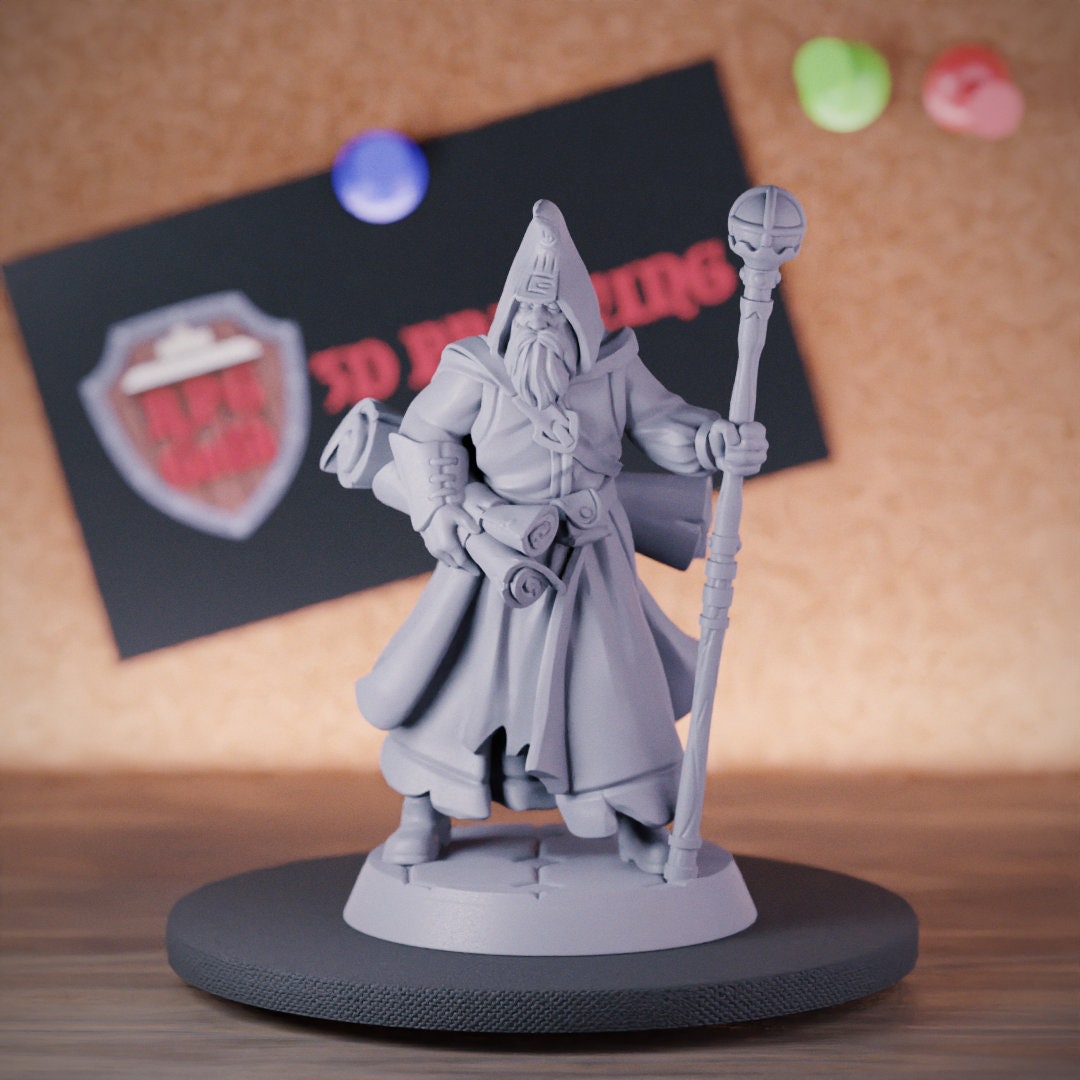 Human Wizard Seer Miniature Monster Village Guard Dungeons and Dragons ...