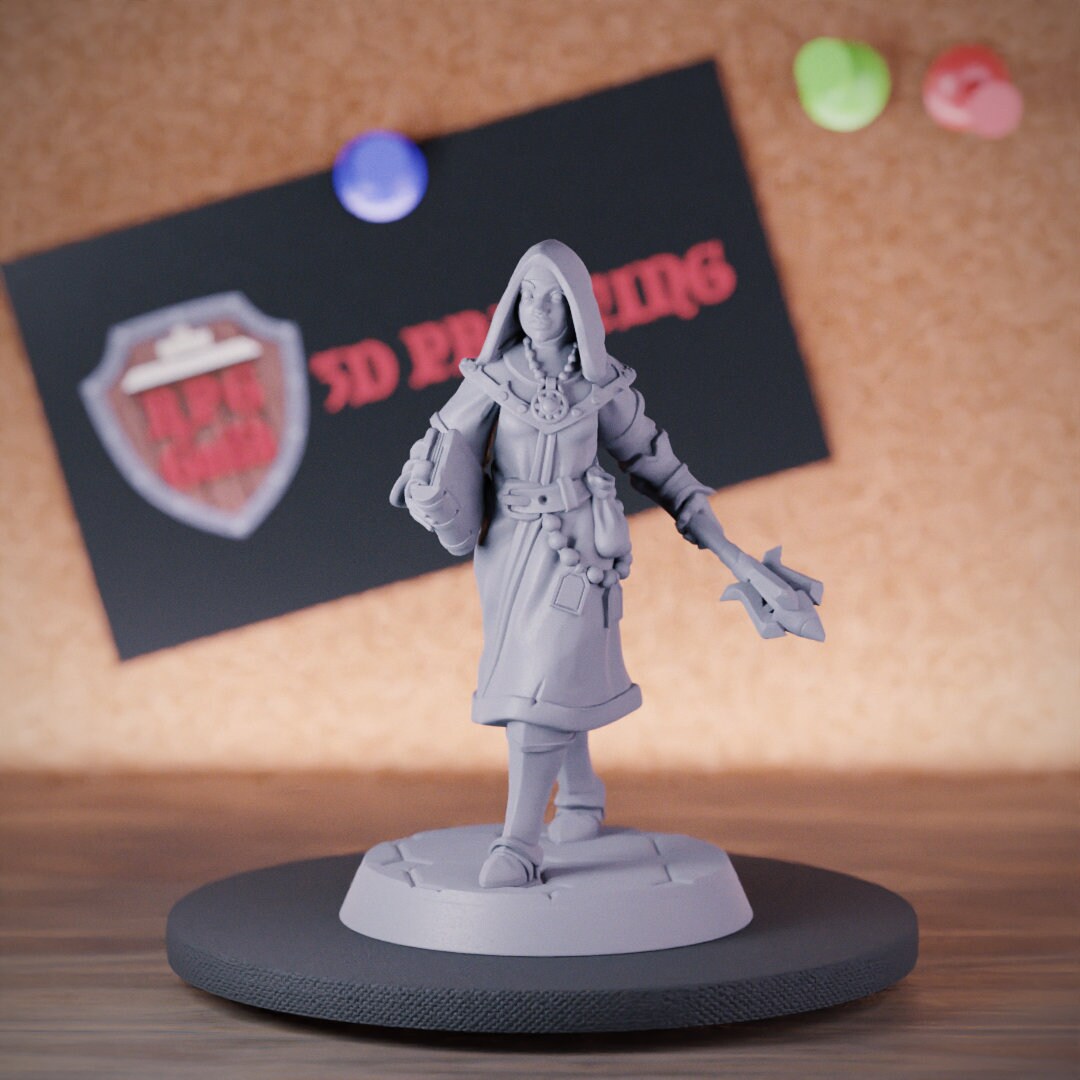 Female Priestess Tempest Miniature Priest Dungeons and Dragons Mini RPG ...