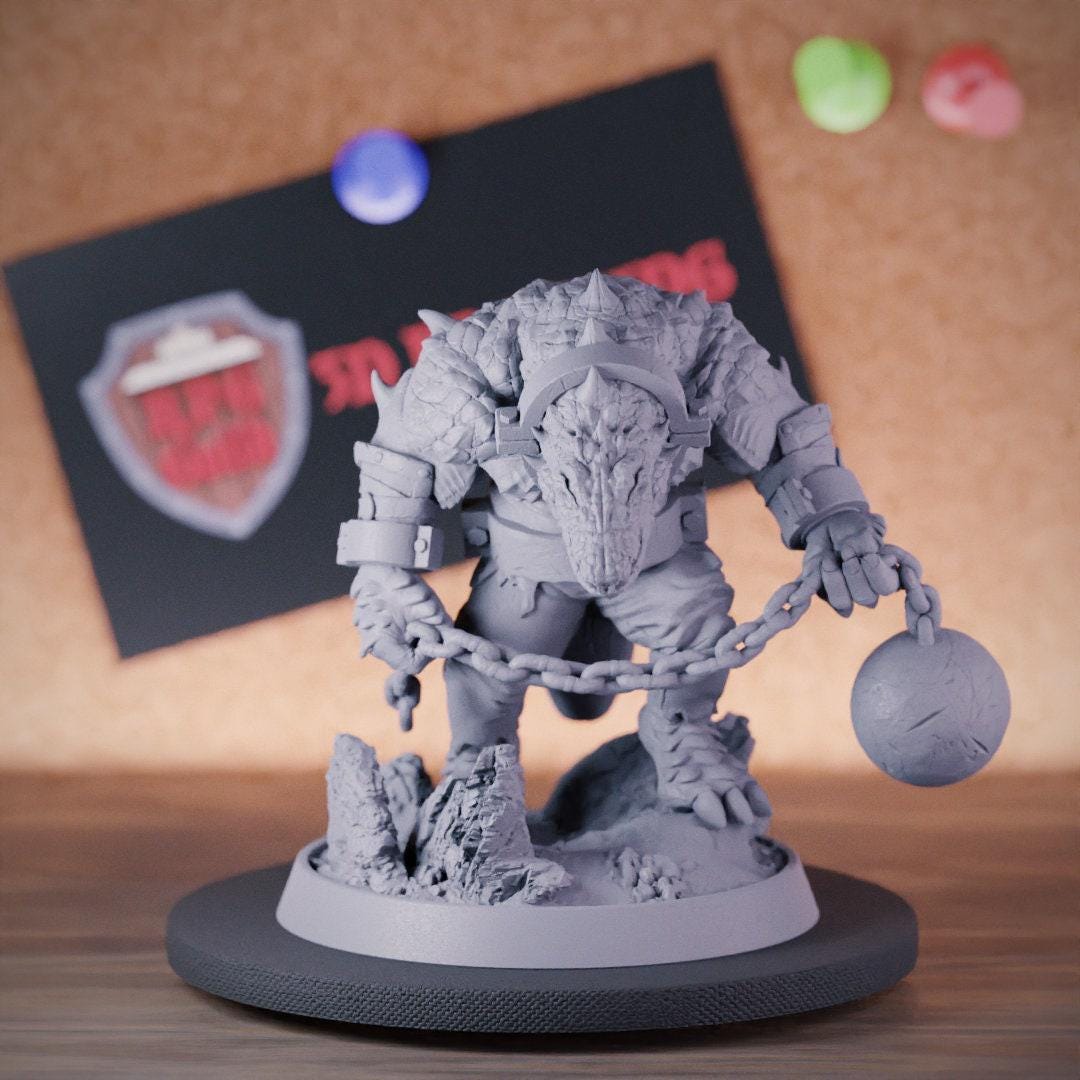Sobek Crocodilian Miniature Gladiator Mini Dungeons and Dragons Mini ...