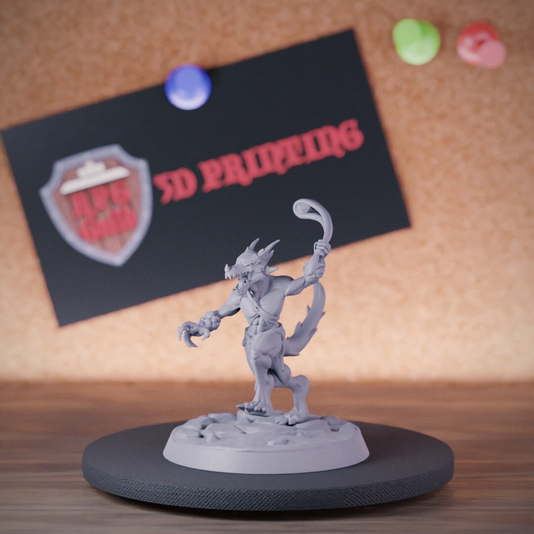 Icewind Kobold Slinger Miniature Monster Dungeons and Dragons Mini RPG ...
