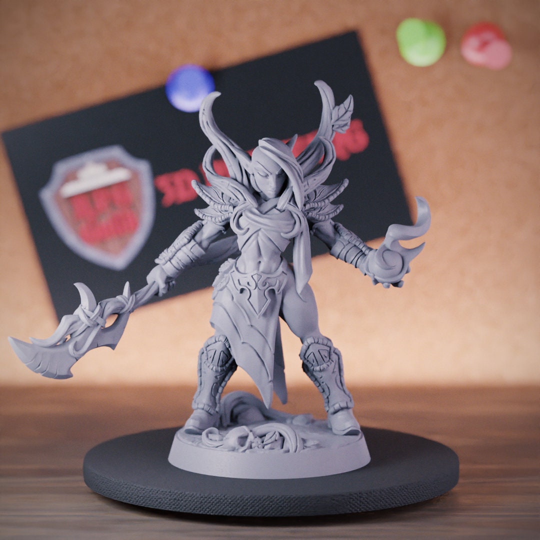 Female Elf Druid Miniature Sorcerer Mini Dungeons and Dragons Mini RPG ...