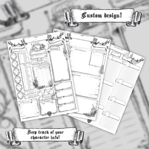 Dnd 5e Character Sheet Druid Printable and Fillable PDF D&D 5e Druid ...