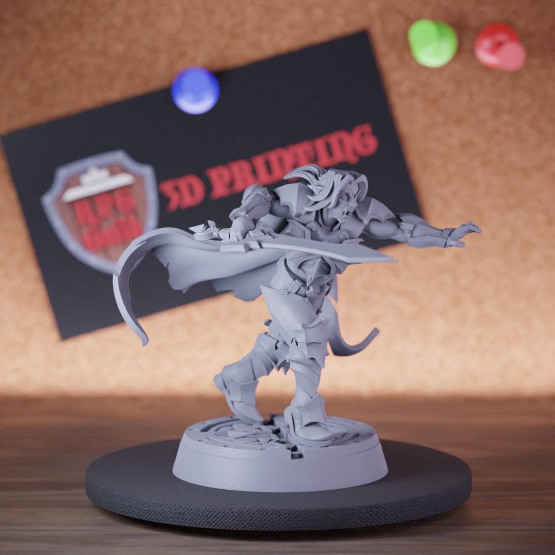 Vampire Swordsman Miniature Fighter Warrior Mini Dungeons and Dragons ...