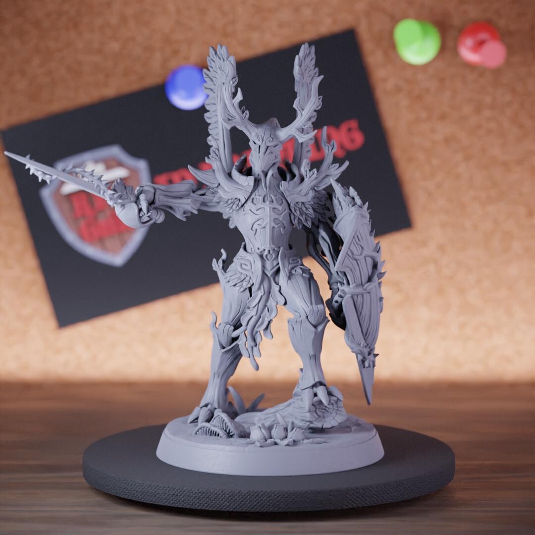 Green Knight Miniature Forest Protector Mini Dungeons and Dragons Mini ...