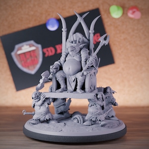 Goblin King Throne Boss Miniature Boss BBEG Mini Dungeons and Dragons ...