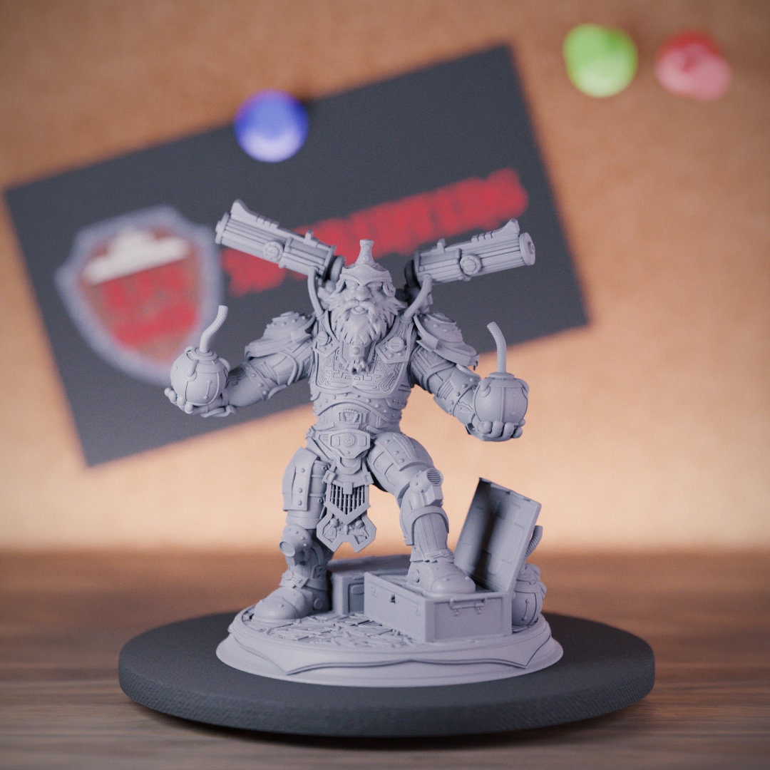 Dwarf Artificer Miniature Alchemist Mini Dungeons and Dragons Mini RPG ...
