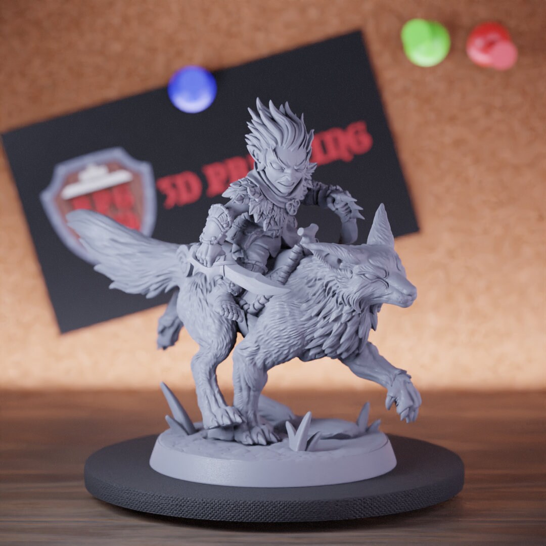 Fox Rider Miniature Halfling Mini Dungeons and Dragons Mini RPG ...