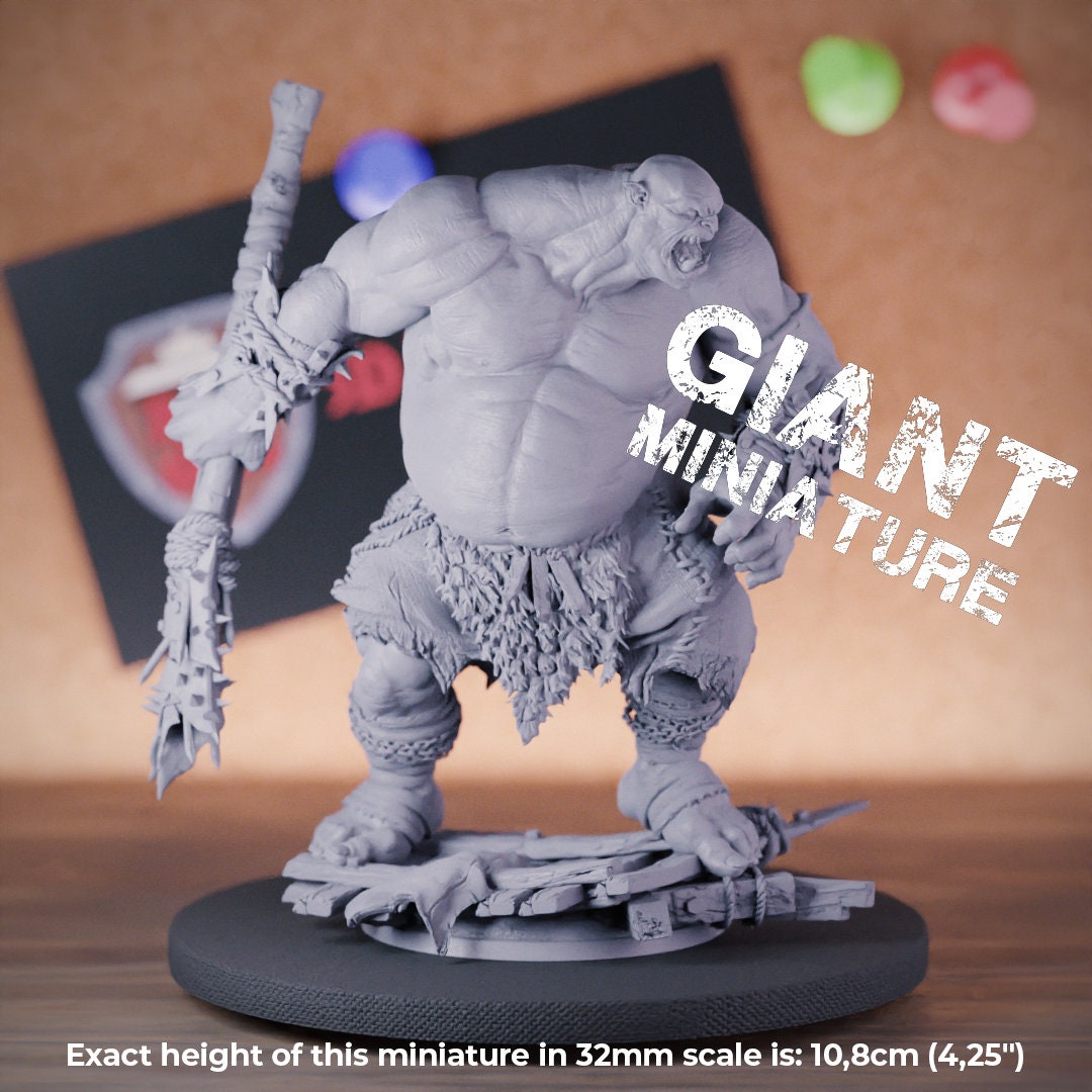 Ogre Brute Miniature Dnd Ogre King Miniature Dungeons and Dragons Mini ...