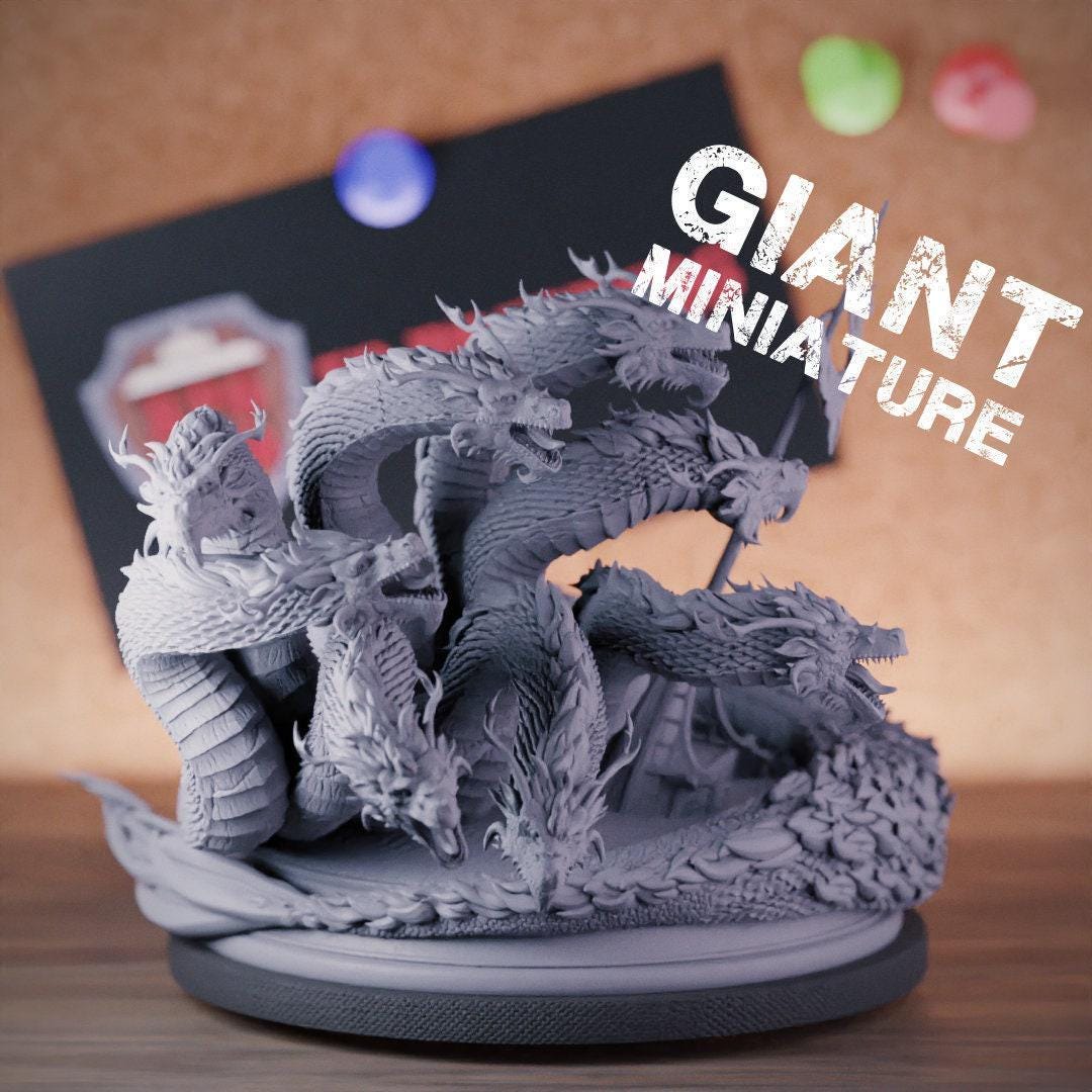 Giant Hydra 8 Heads Miniature | 28mm-75mm | Resin 3D Printed D&D ...