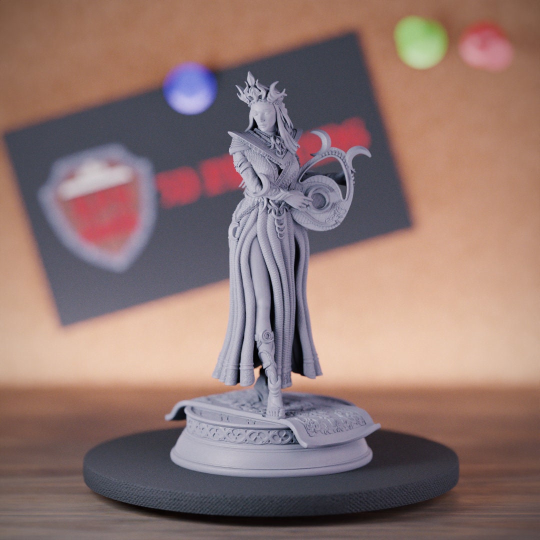 Lunar Goddess Miniature Priestess Mini Dungeons and Dragons Mini RPG ...