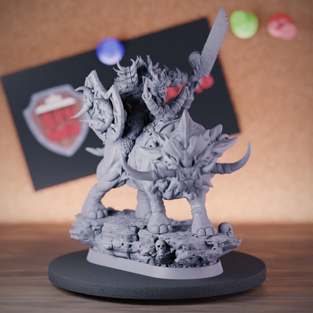 Gnoll Warrior Mounted Miniature Dungeons and Dragons Mini RPG Tabletop ...