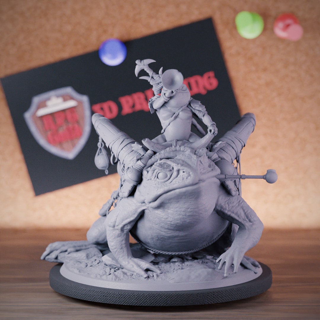 Grung Trumpeter Miniature Rider Dungeons and Dragons Mini RPG Tabletop ...