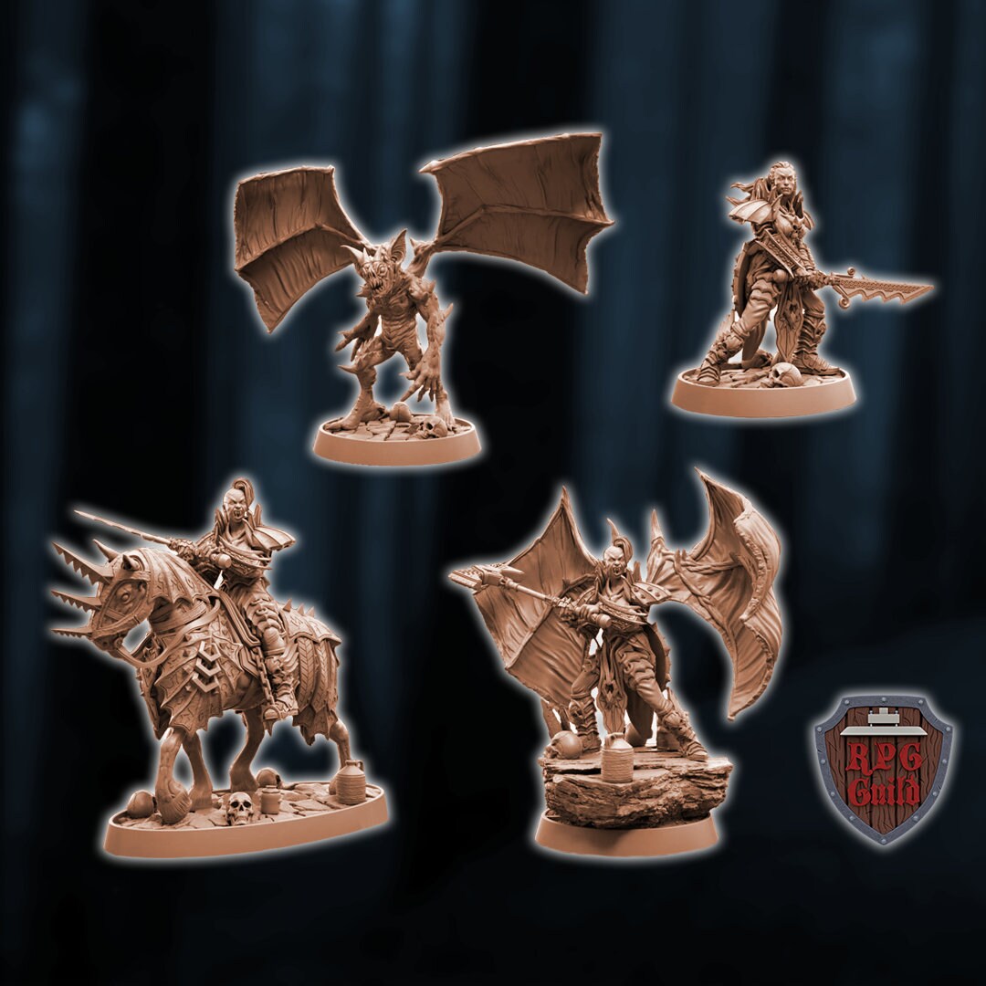 Vampires Miniatures Set Curse of Strahd Monsters Dungeons and Dragons ...