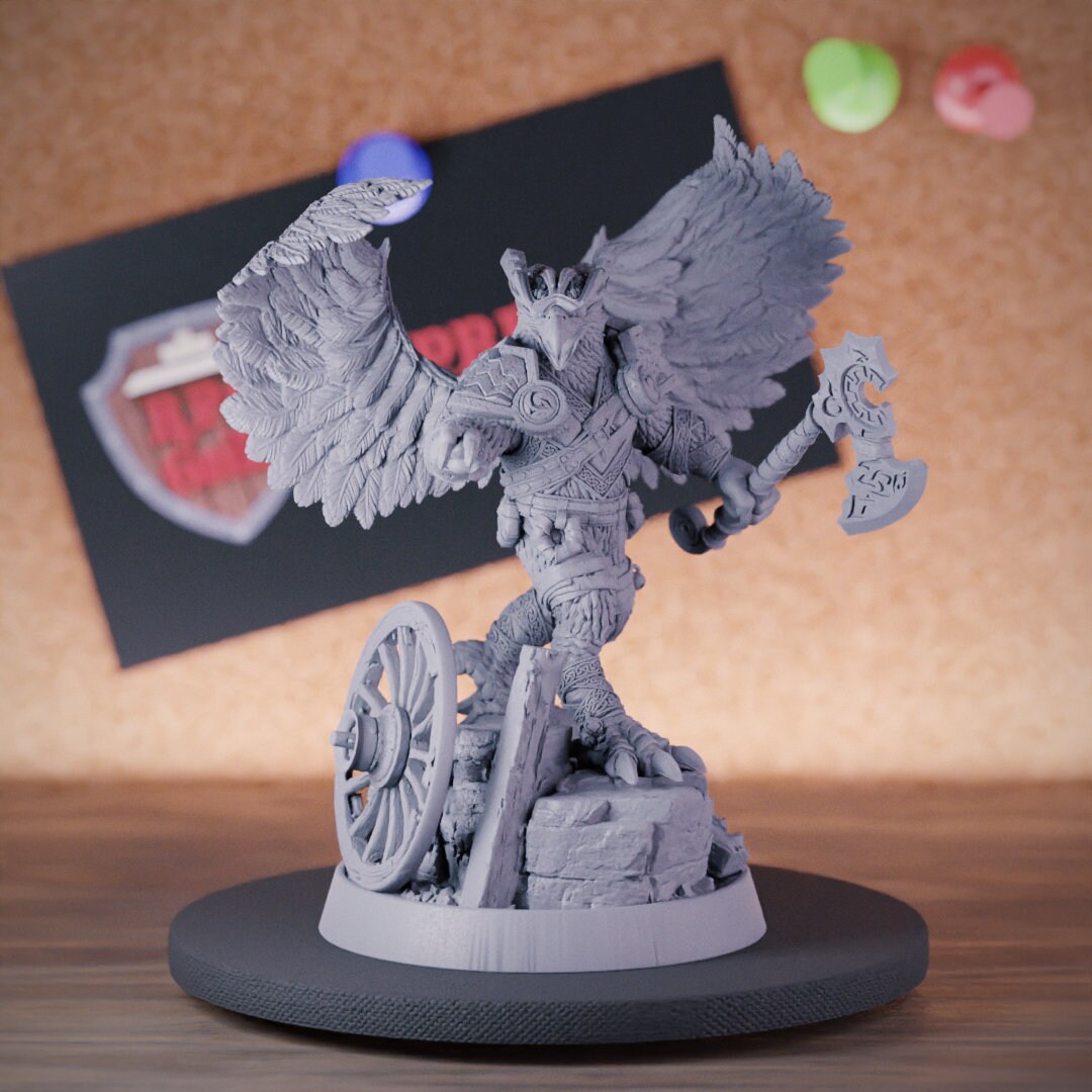 Aarakocra Miniature Fighter Dungeons and Dragons Mini RPG Tabletop ...